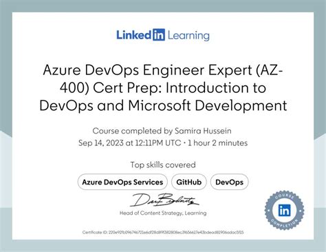 Samira Hussein On Linkedin Certificate Of Completion