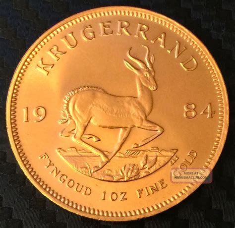 1984 1 Oz South African Gold Krugerrand Gold Coin 22 Karat Pure Gold