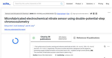Microfabricated Electrochemical Nitrate Sensor Using Double Potential Step Chronocoulometry