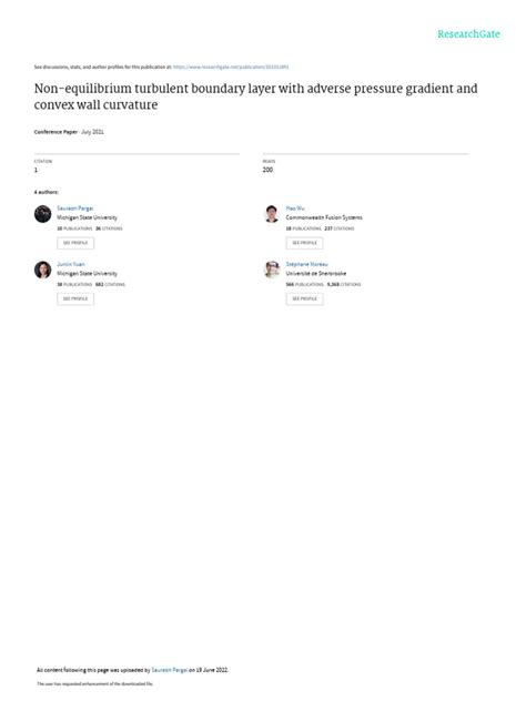 Non Equilibrium Turbulent Boundary Layer With Adverse Pressure Gradient And Convex Wall