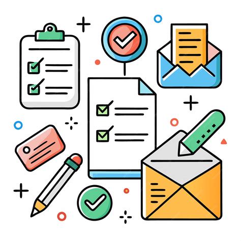 Checklist With Pen Envelope And Tick Marks For Todo List Premium Ai Generated Vector
