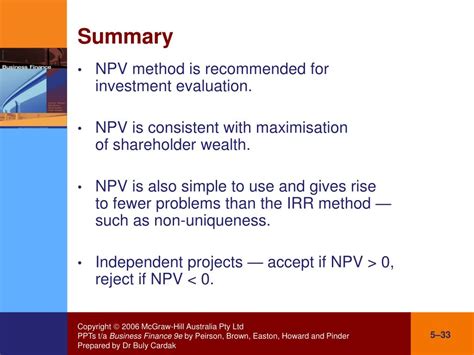 Ppt Chapter 5 Project Evaluation Principles And Methods Powerpoint