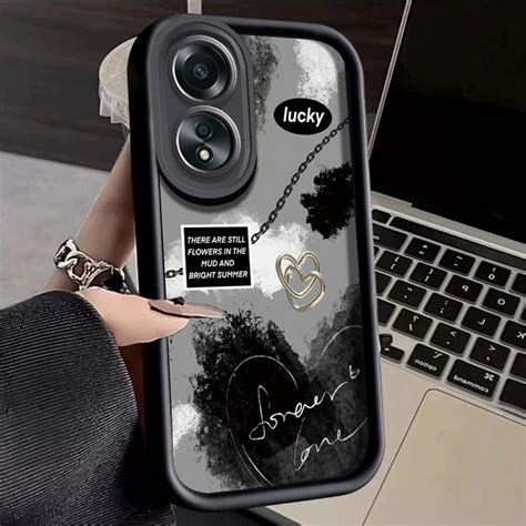 Jual Casing Hp OPPO A58 Case HP Pelindung Silikon Kesing Lembut Baru Casing Ponsel Pola Pita