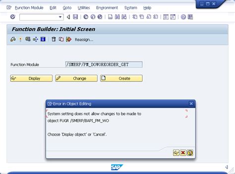 System Setting Does Not Allow Changes To Be Made T SAP Community