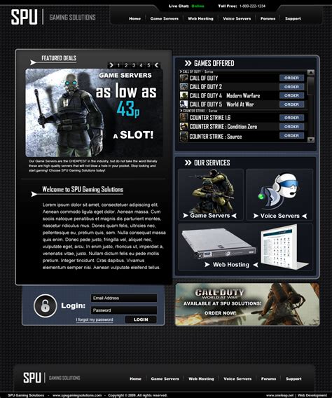 Game Server Template Server Modern Warfare Games