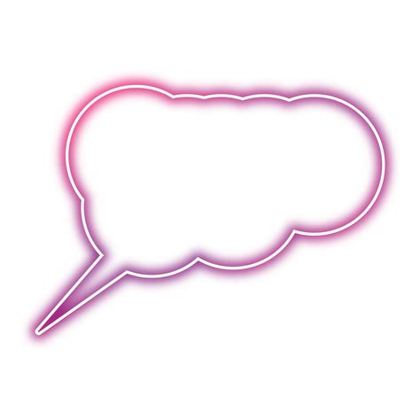 Neon Chat Bubble Png Glowing Speech Bubble On Transparent Background 31130260 PNG
