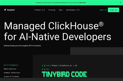 Tinybird A Platform For Rapidly Building Real Time Data Analytics Apis