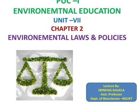 Environmental Laws And Policies Pptx