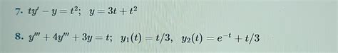 Solved Verify That Each Given Function Is A Solution Of The Chegg Com