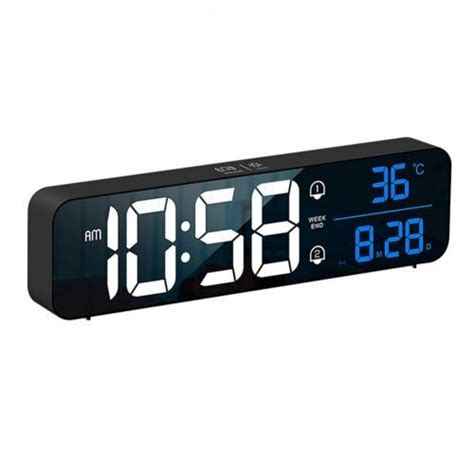 Large Screen LED Digital Alarm Clock Rechargeable Grandado