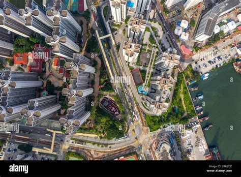 Tuen Mun Hong Kong 16 May 2019 Top View Of Hong Kong Residnetial