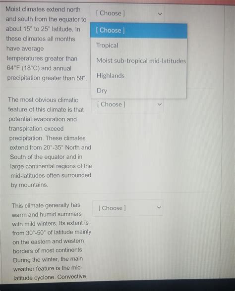 Solved And South From The Equator To About 15∘ To 25∘