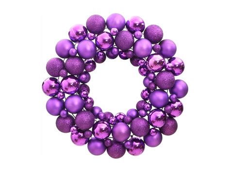 Kerstkrans 45 Cm Polystyreen Paars