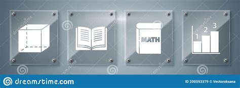 Set Graph Schedule Chart Diagram Book With Word Mathematics Open