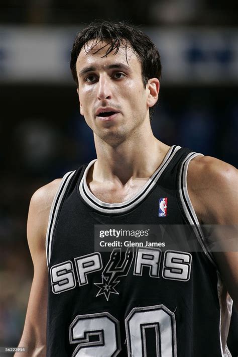 Manu Ginobili Of The San Antonio Spurs Looks On Against The Dallas