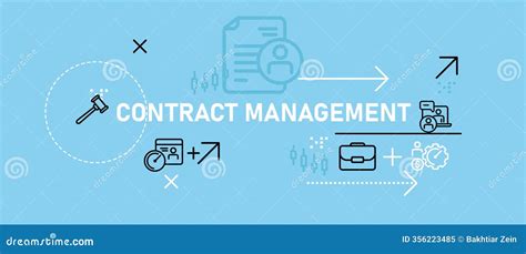 Header Design For Contract Management Agreement Document Featuring