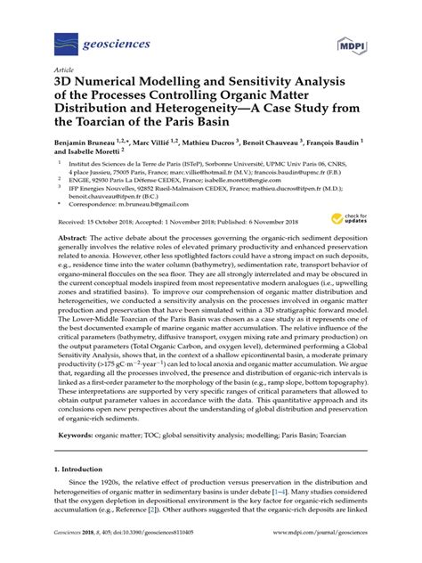 2018 3d Numerical Modelling And Sensitivity Analysis Of Pdf Earth Sciences Hydrology