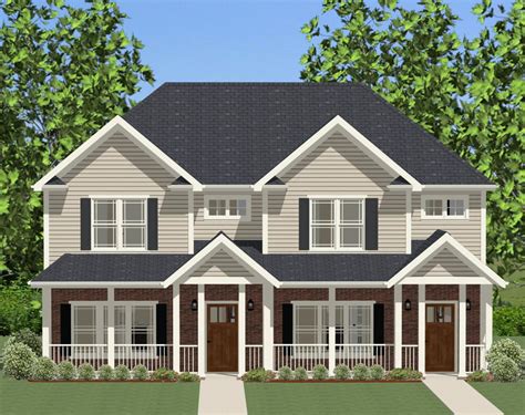 Traditional Duplex House Plans