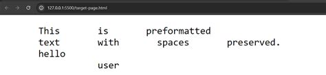 Preformatted Text Element Learn Coding Self