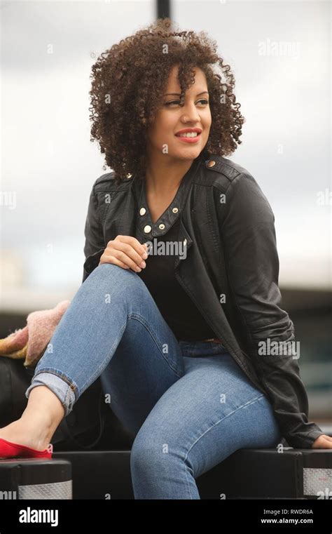 Beautiful Mixed Race Model Lifestyle Shoot On London Streets Stock Photo Alamy
