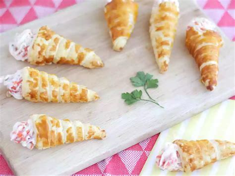 Receta De Conos De Hojaldre Con Salmón Y Cebollino