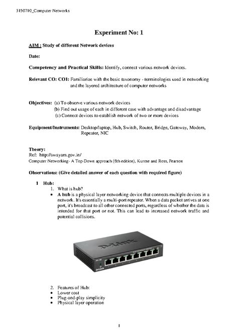 Cn 1 9 Computer Network Practical With Figures Experiment No 1 Aim