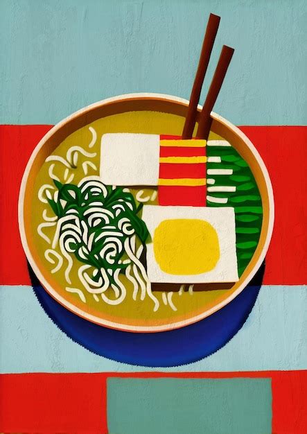 Premium Photo Ramen Soup Painting