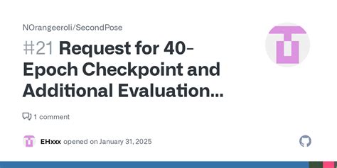 Request For 40 Epoch Checkpoint And Additional Evaluation Metrics