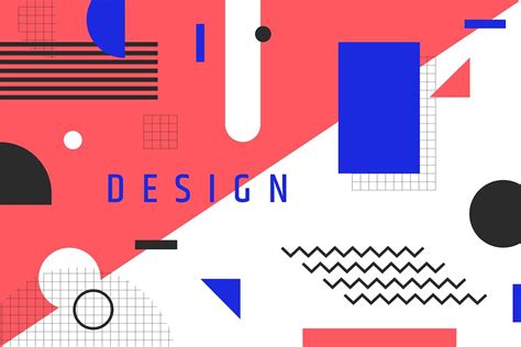 그래픽 디자인 기하학적 배경과 제목 무료 벡터