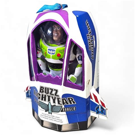Disney Buzz Lightyear Talking Ornament 2020 Spaceship Rocket Box Toy