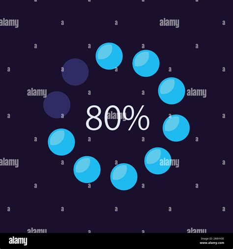 Progress Circular Dot Infographic Chart Design Template For Dark Theme