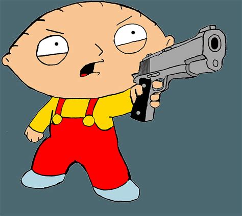 How To Draw Stewie Griffin With A Gun