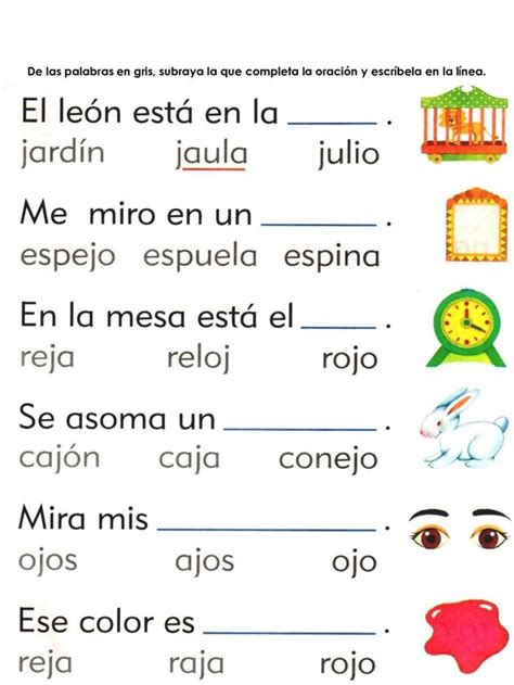Oraciones Para Leer Segundo Grado Lectura