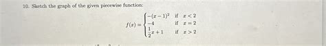 Solved Sketch The Graph Of The Given Piecewise