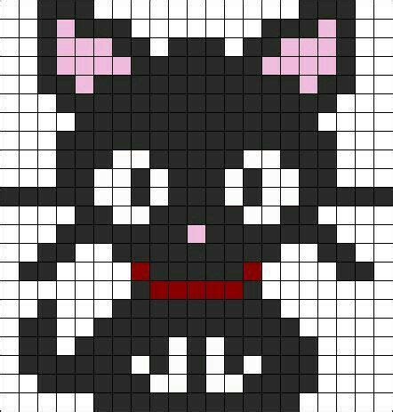 Black Cat Perler Bead Patterns Cross Stitch Patterns Perler Bead Art