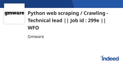 Akanksha Gupta On Linkedin Python Web Scraping Crawling Technical Lead Job Id 299e