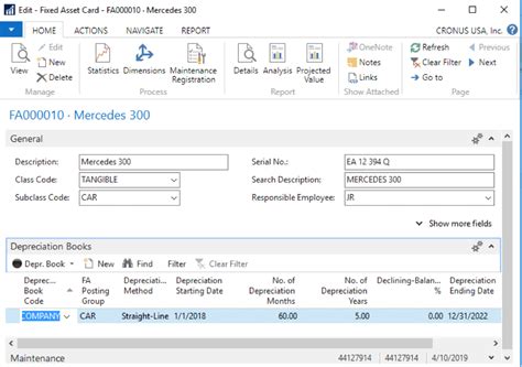 fixed asset depreciation options in dynamics nav stoneridge software