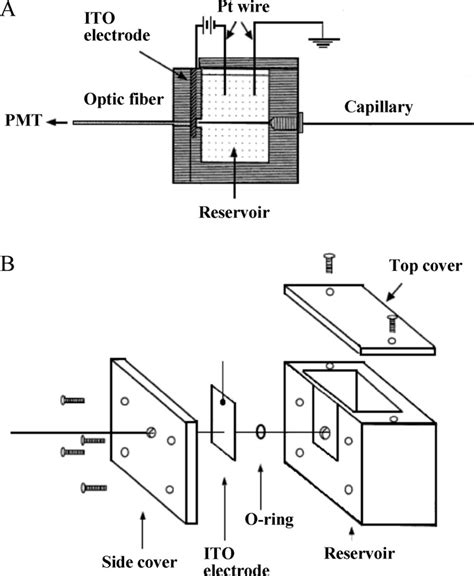 Schematic Diagram Of The Ecl Detection Cell A Overview B Exploded Download Scientific