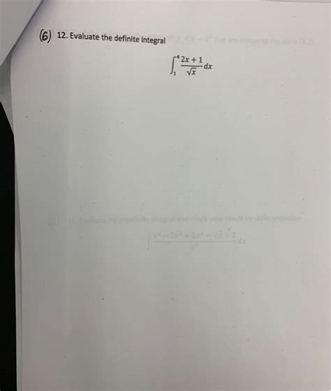 Solved Evaluate The Definite Integral Chegg Com