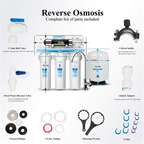 Geekpure 6 Stage Reverse Osmosis Drinking Water Filter System Reverse Osmosis Reverse Osmosis