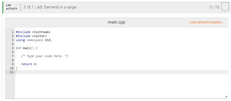 Solved 316 Lab Elements In A Range Write A Program That