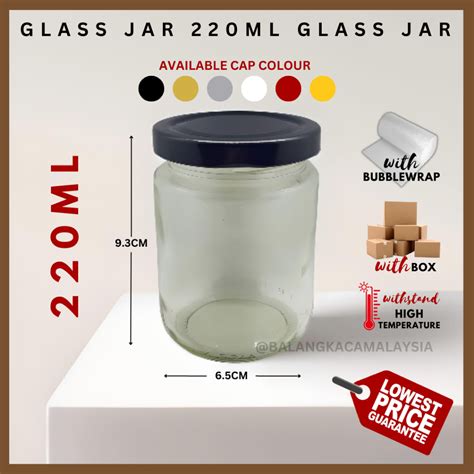 [24pcs] 1 Box 220ml Glass Jar Balang Kaca Doort Botol Kaca 9 3cm X 6