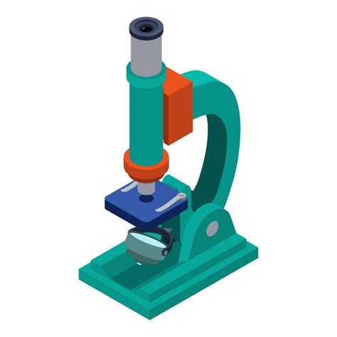 Premium Vector Biology Microscope Icon Isometric Of Biology