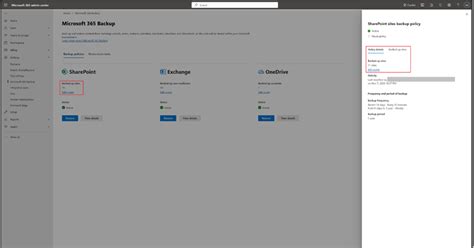 Microsoft 365 백업 백업 정책 만들기 보기 및 편집 Microsoft Learn