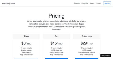React Bootstrap Pricing Codesandbox React Bootstrap Pricing Codesandbox