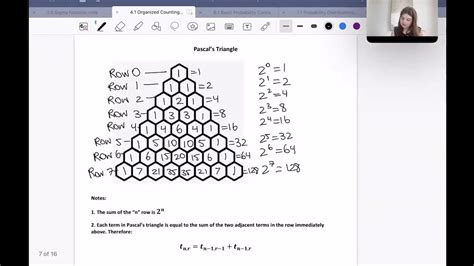 Pascals Triangle And Applications Youtube