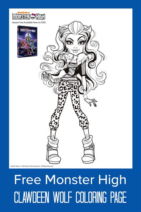 Monster High Coloring Pages Howleen Wolf 2025
