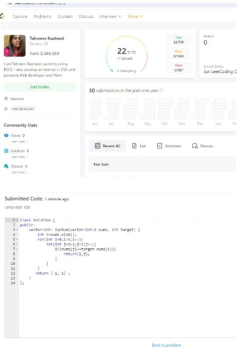 Tahreem Rasheed On Linkedin Today I Tackled Only 1 Problem On Leetcode