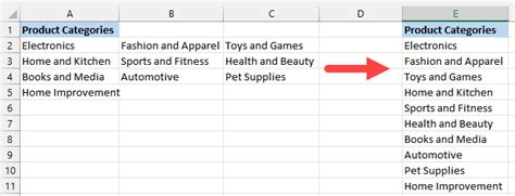 how to transpose multiple rows into one column in excel
