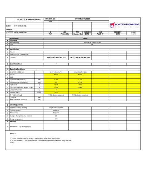 Spring Specifications Pdf Physical Sciences Building Engineering